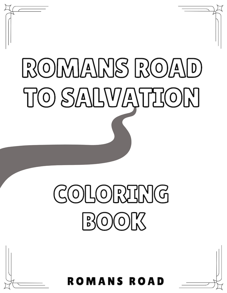 Romans Road Bible Verse Coloring Pages | Christian Printable for Kids ...