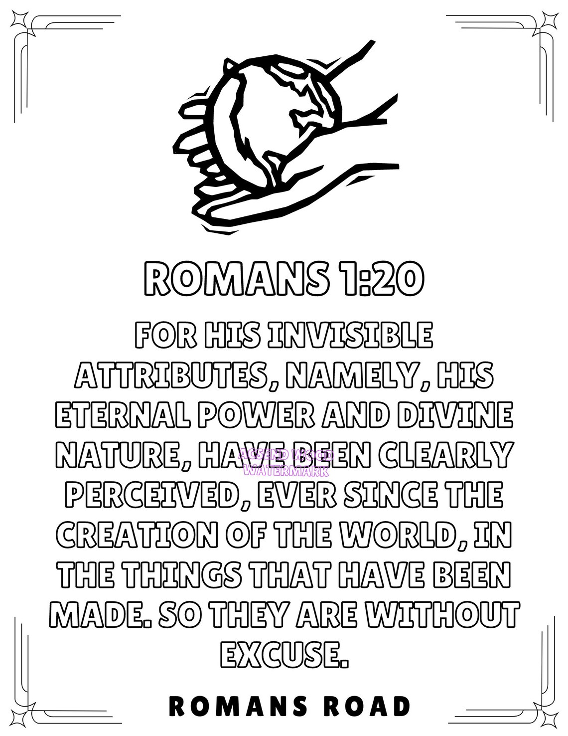 Romans Road Bible Verse Coloring Pages | Christian Printable for Kids ...