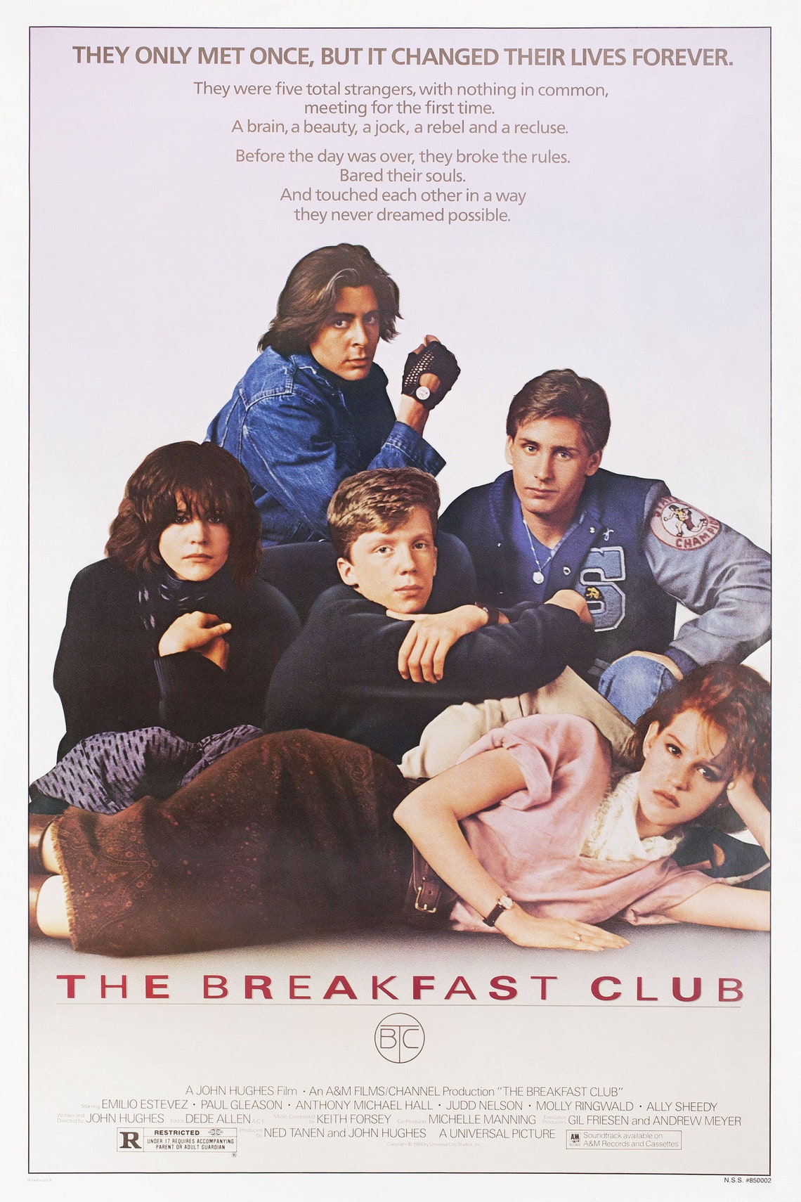 The Breakfast Club 1985 U.S. One Sheet Poster | Etsy