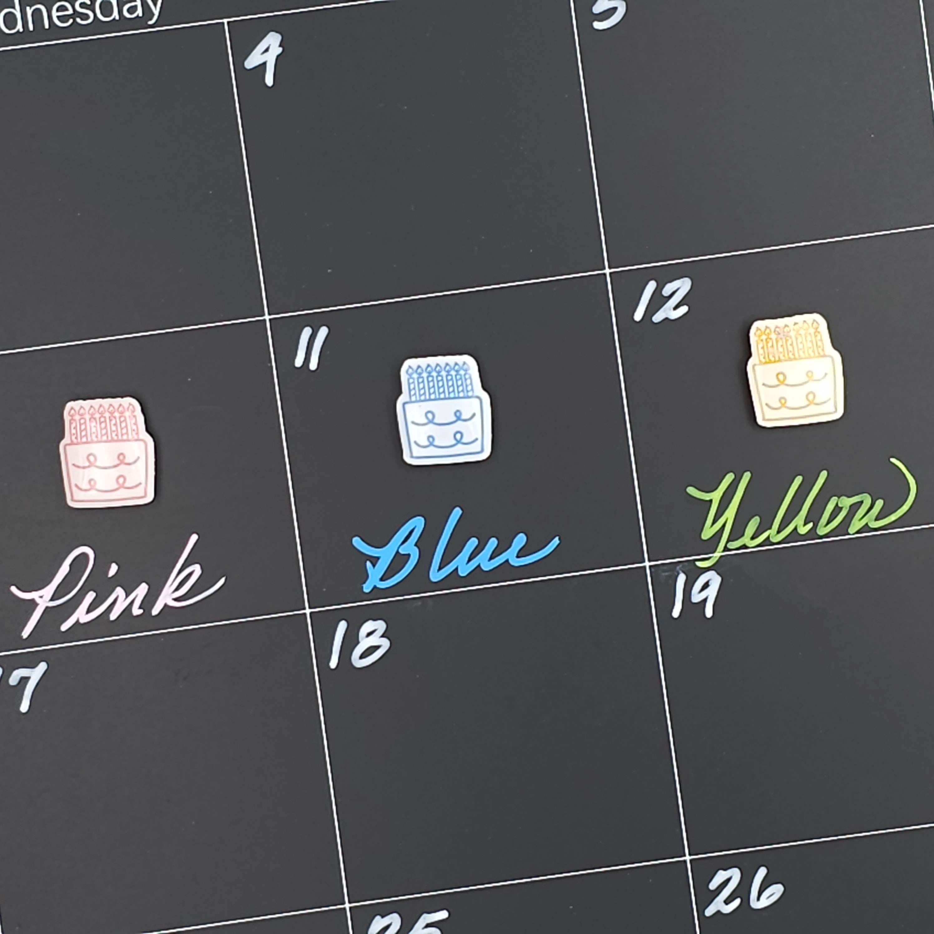 Birthday Cake With Candles Magnet Sets. Put These Charms on Your ...