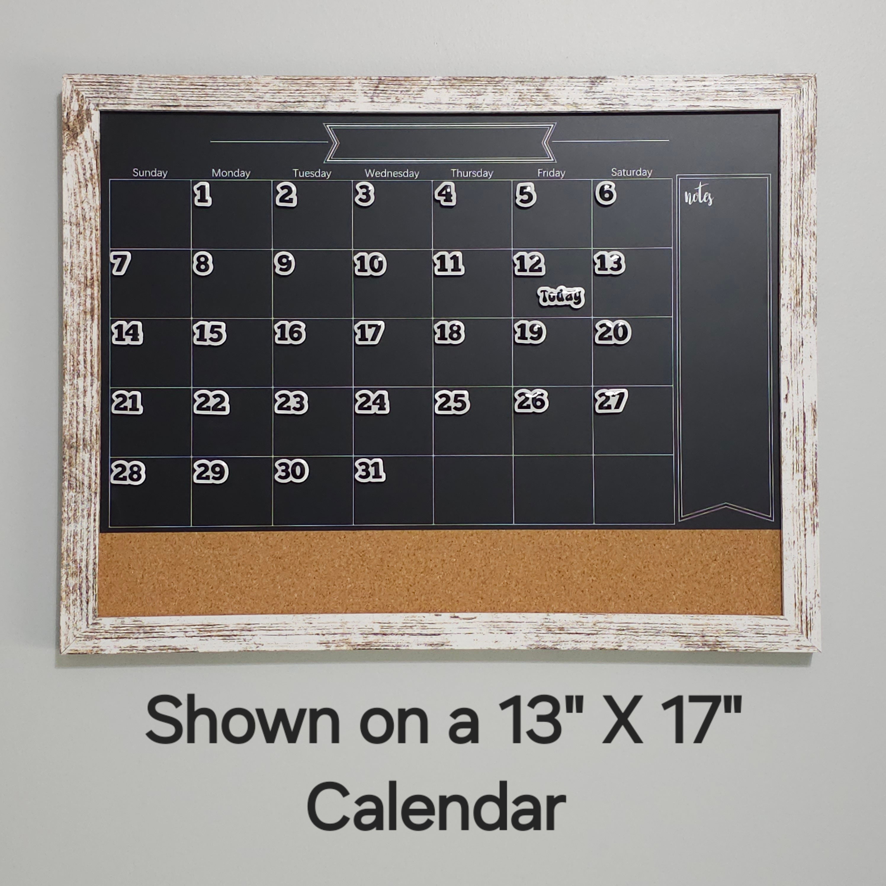 Bold Contoured Calendar Date Magnets 1-31 & "today" Charm. All Year ...