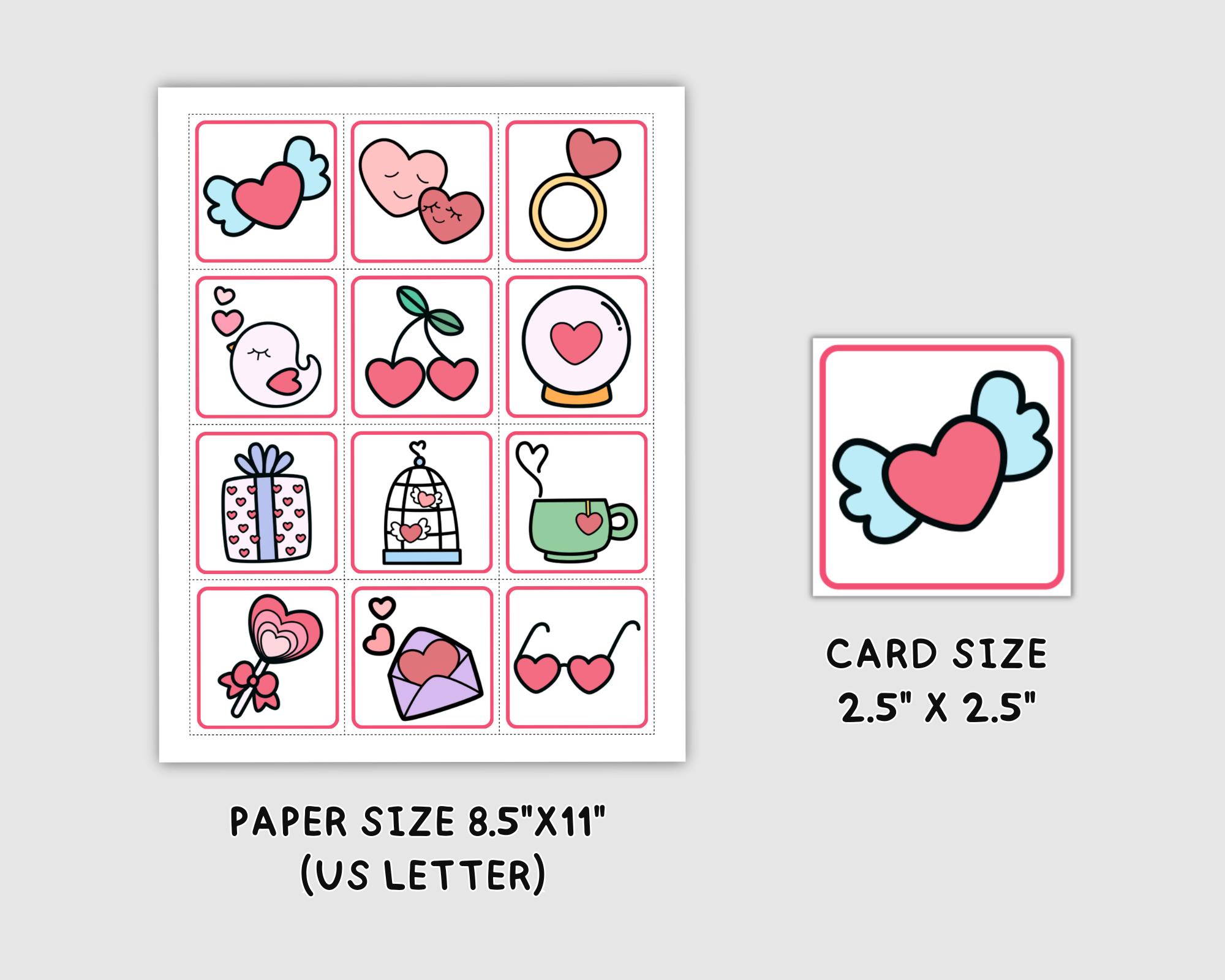 Valentine's Day Memory Game Printable, Valentine Matching Game for Kids ...