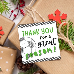 Soccer Gift Tags Printable, Soccer Cookie Tags, Soccer Coach Gift ...