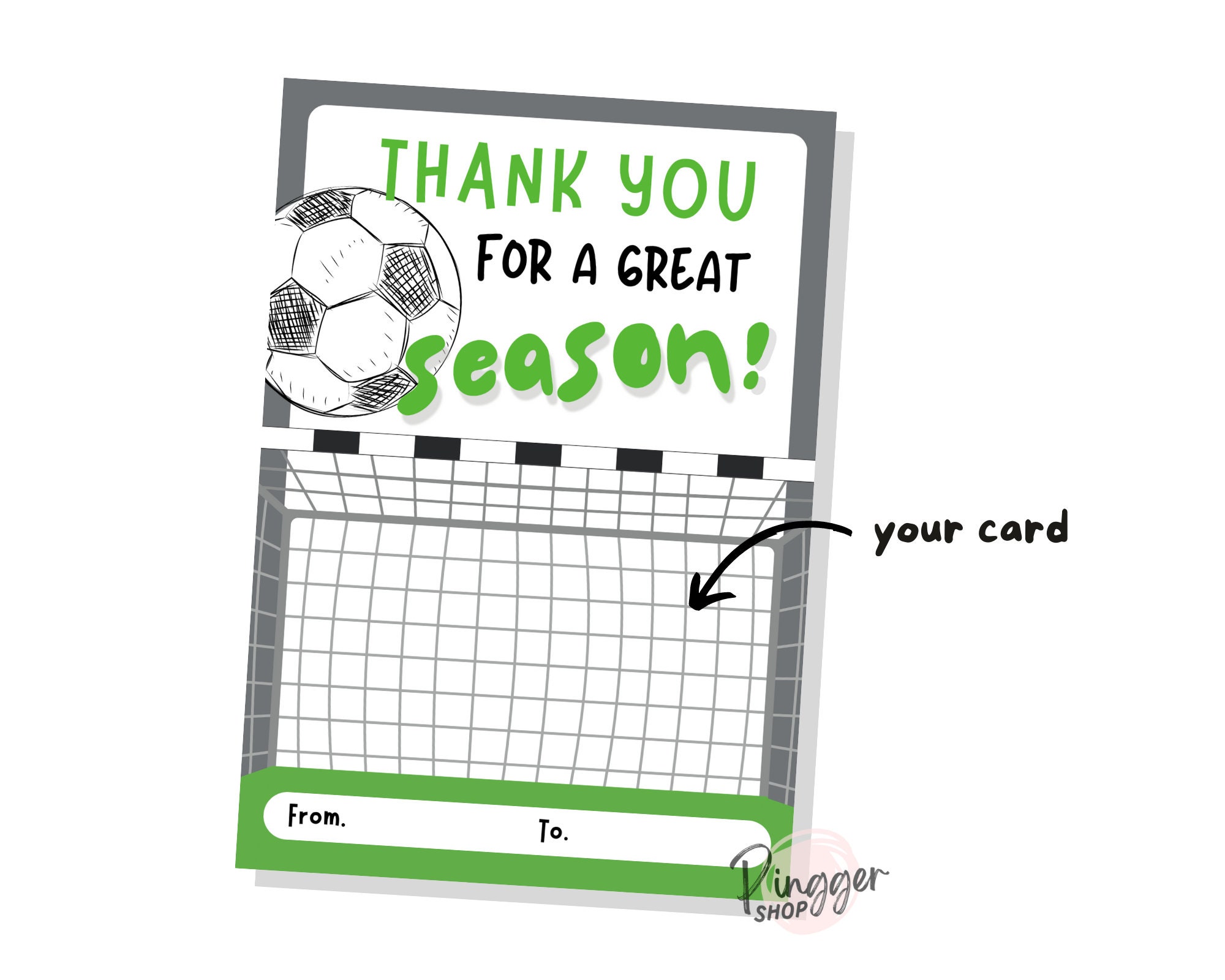 Soccer Coach Gift Card Holder, Thank You for A Great Season Soccer ...