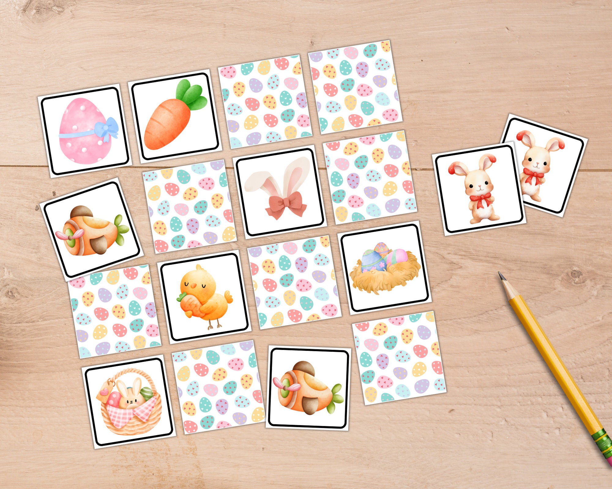 Easter Memory Game Printable for Kids, Easter Matching Game, Easter ...