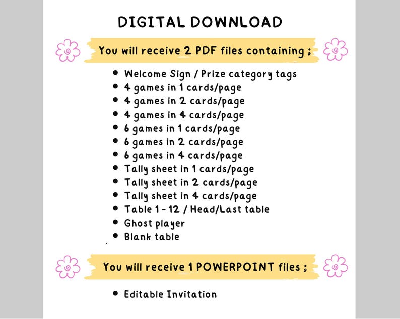Tea Party Bunco Score Card Printable 4 and 6 Games, Pastel Tally Sheets ...