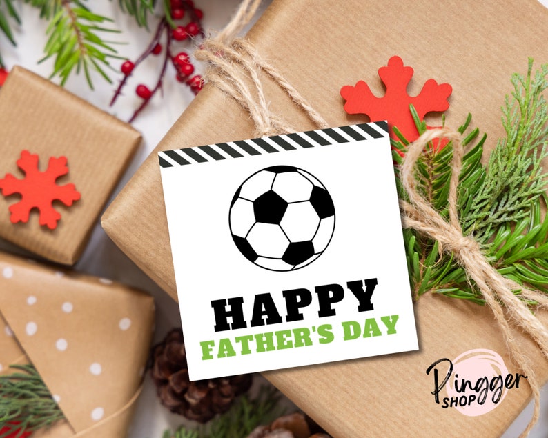Happy Fathers Day Cookie Tags Printable, Soccer Father's Day Gift Tags ...
