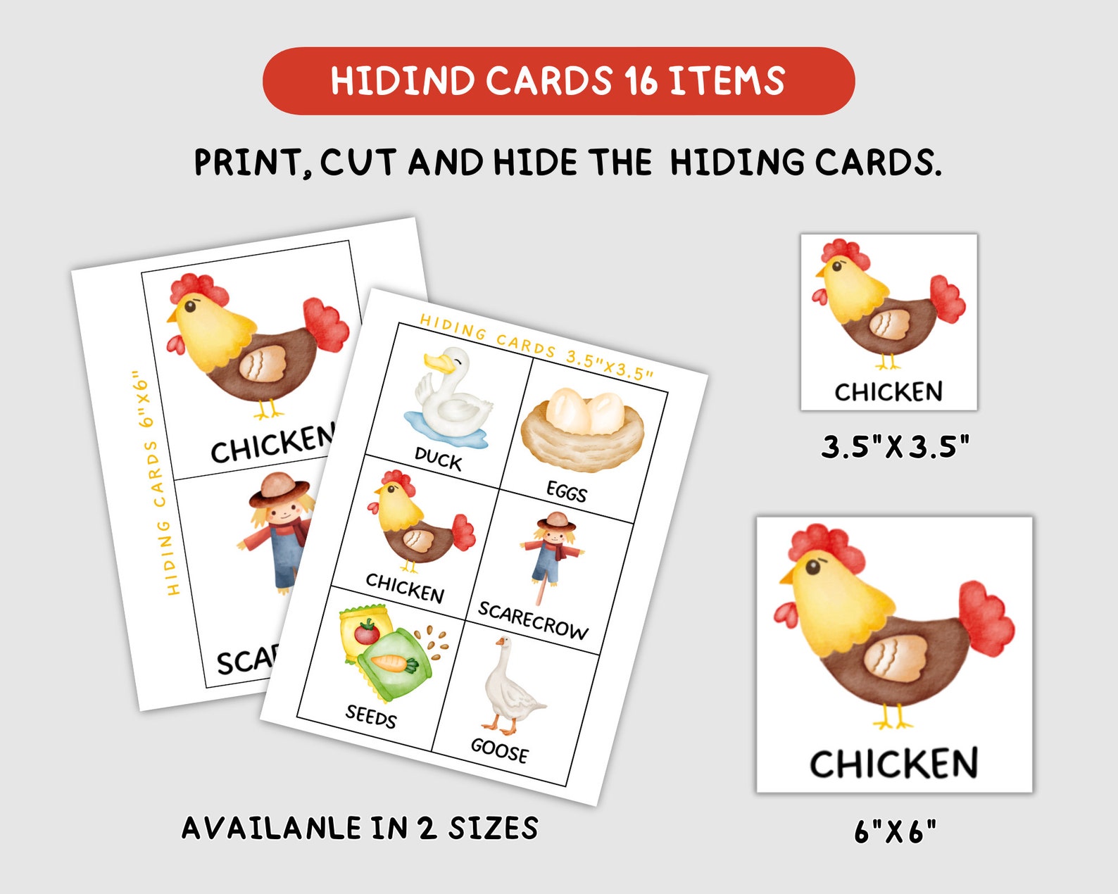 Farm Scavenger Hunt Printable, Farm Indoor Scavenger Hunt for Kids ...