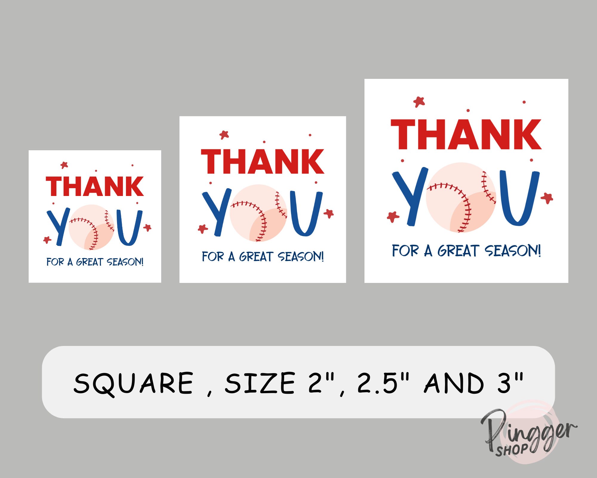 Thank You for A Great Season Baseball, Baseball Cookie Tags, Baseball ...