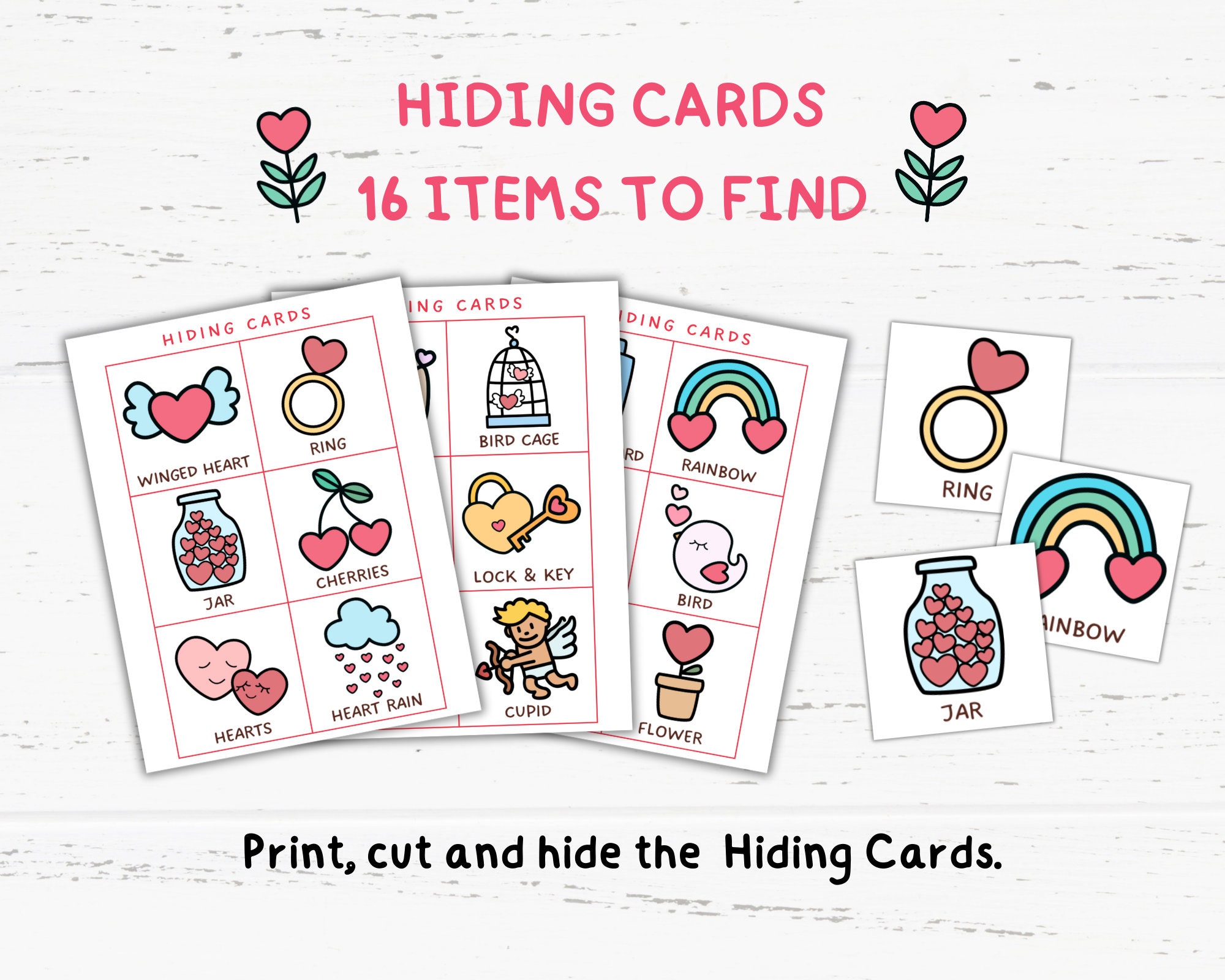 Valentine's Day Scavenger Hunt Printable, Indoor Scavenger Hunt for ...