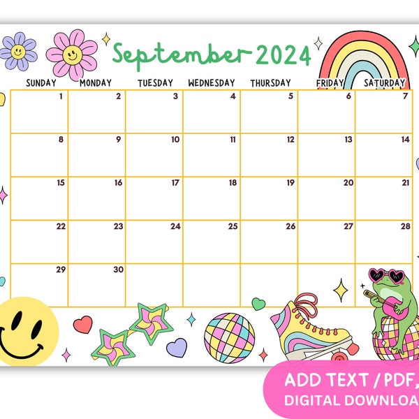 Retro Calendar - Etsy