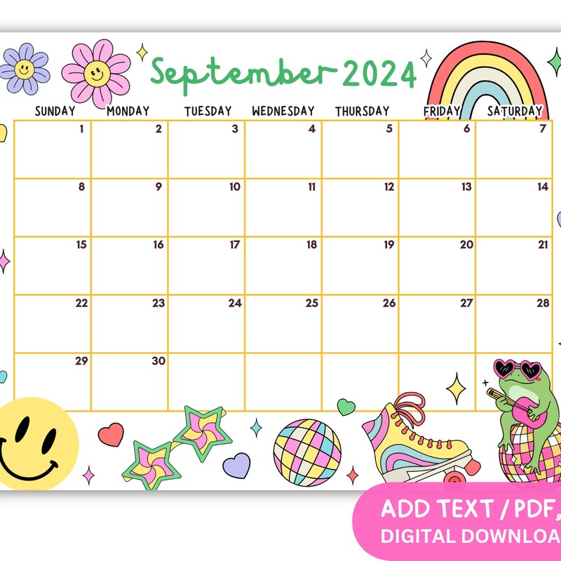 Retro Calendar - Etsy