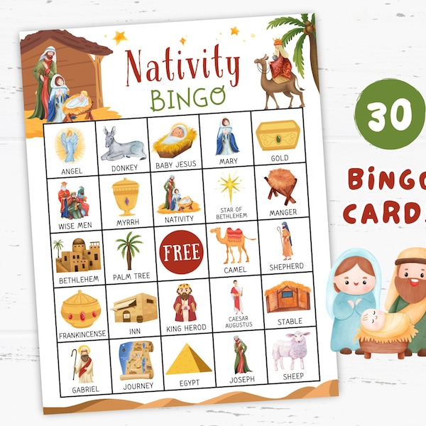 Nativity Bingo - Etsy