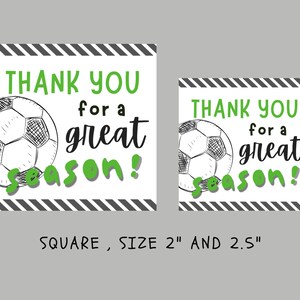 Soccer Gift Tags Printable, Soccer Cookie Tags, Soccer Coach Gift ...