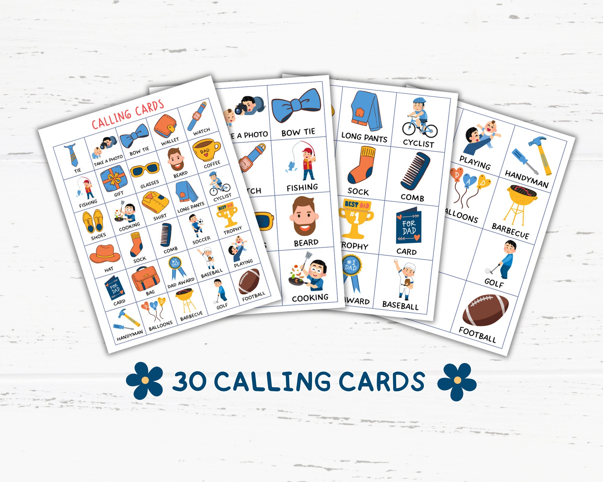 Father's Day Bingo Cards Printable, Father's Day Games, Father's Day ...