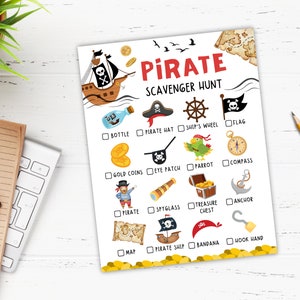 Pirate Scavenger Hunt Printable, Pirate Games, Pirate Activities ...