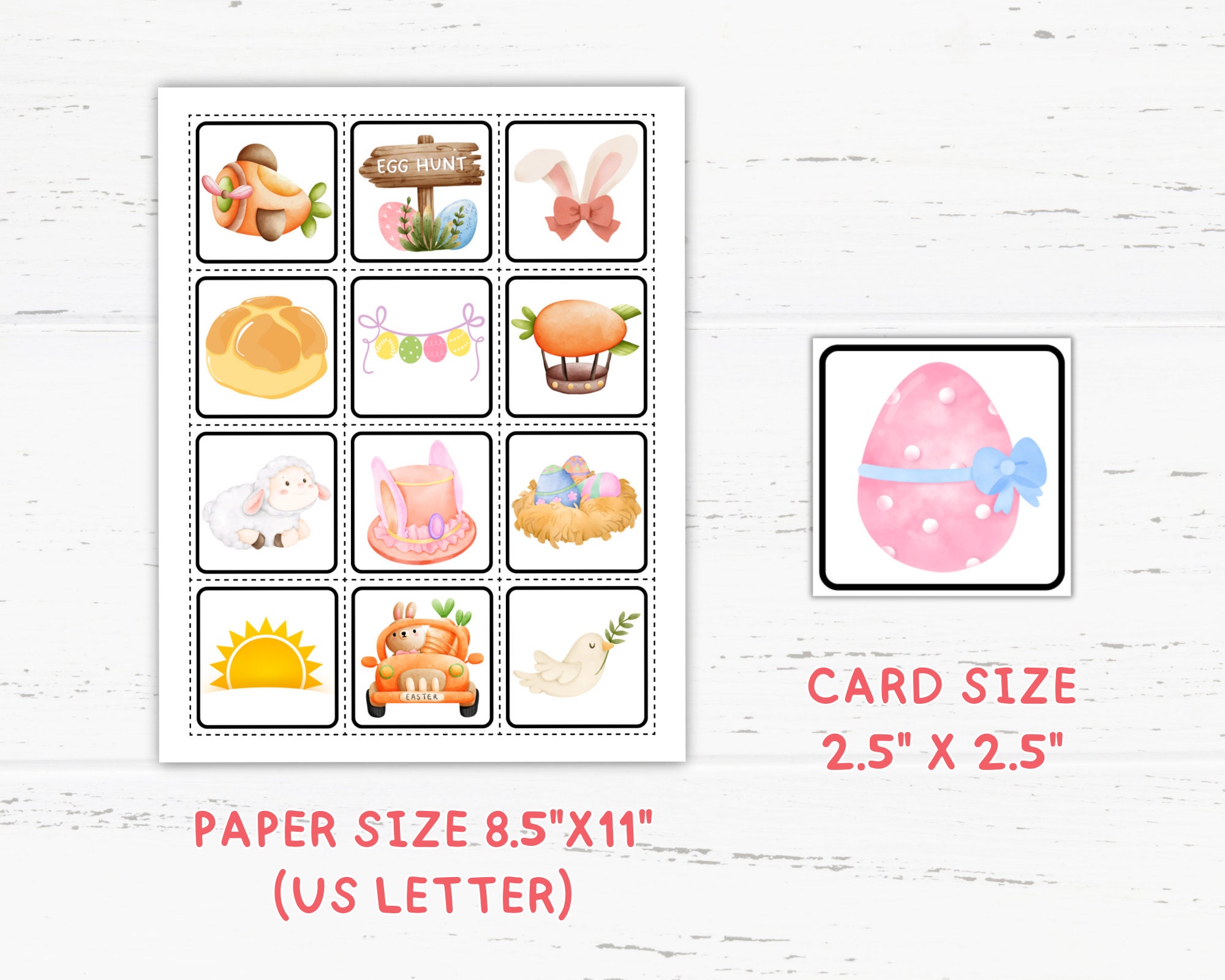 Easter Memory Game Printable for Kids, Easter Matching Game, Easter ...