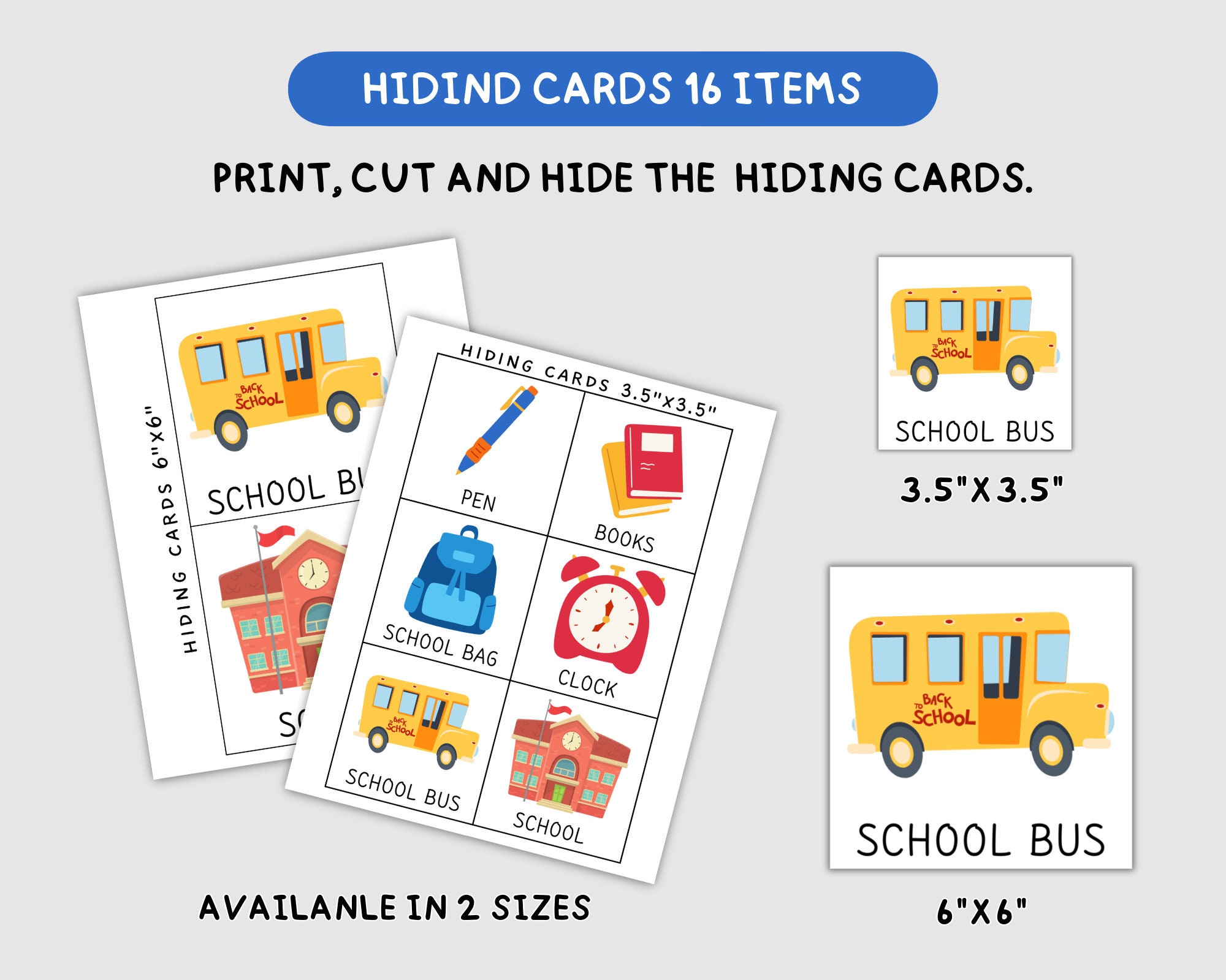 Back to School Scavenger Hunt Cards Printable, School Scavenger Hunt ...