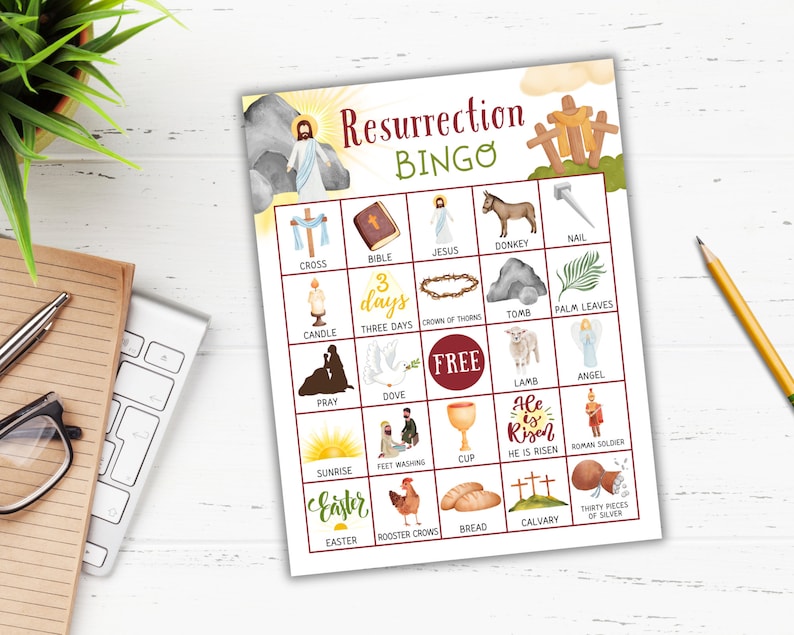 Resurrection Bingo Cards Printable, Resurrection Games, Resurrection ...