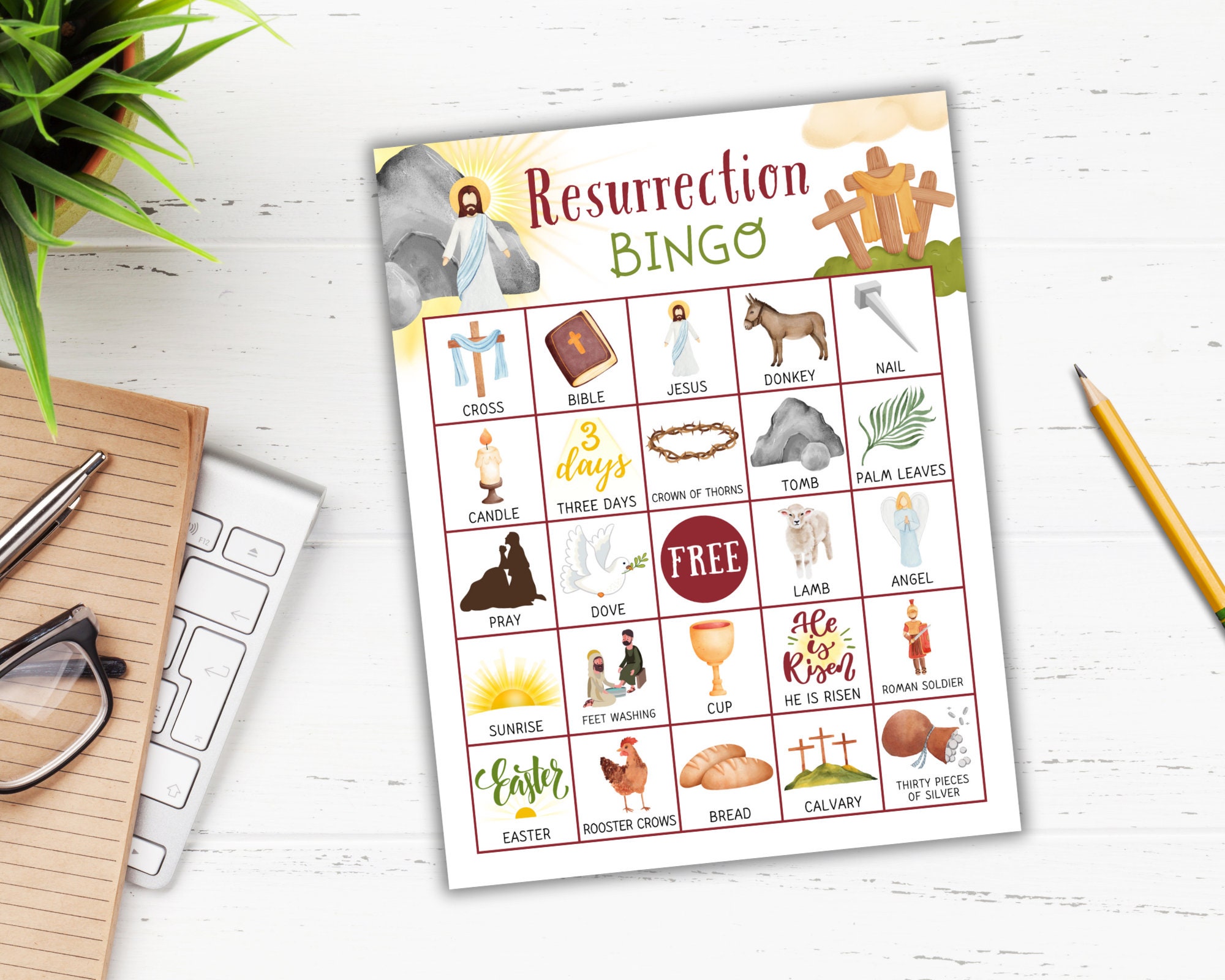 Resurrection Bingo Cards Printable, Resurrection Games, Resurrection ...