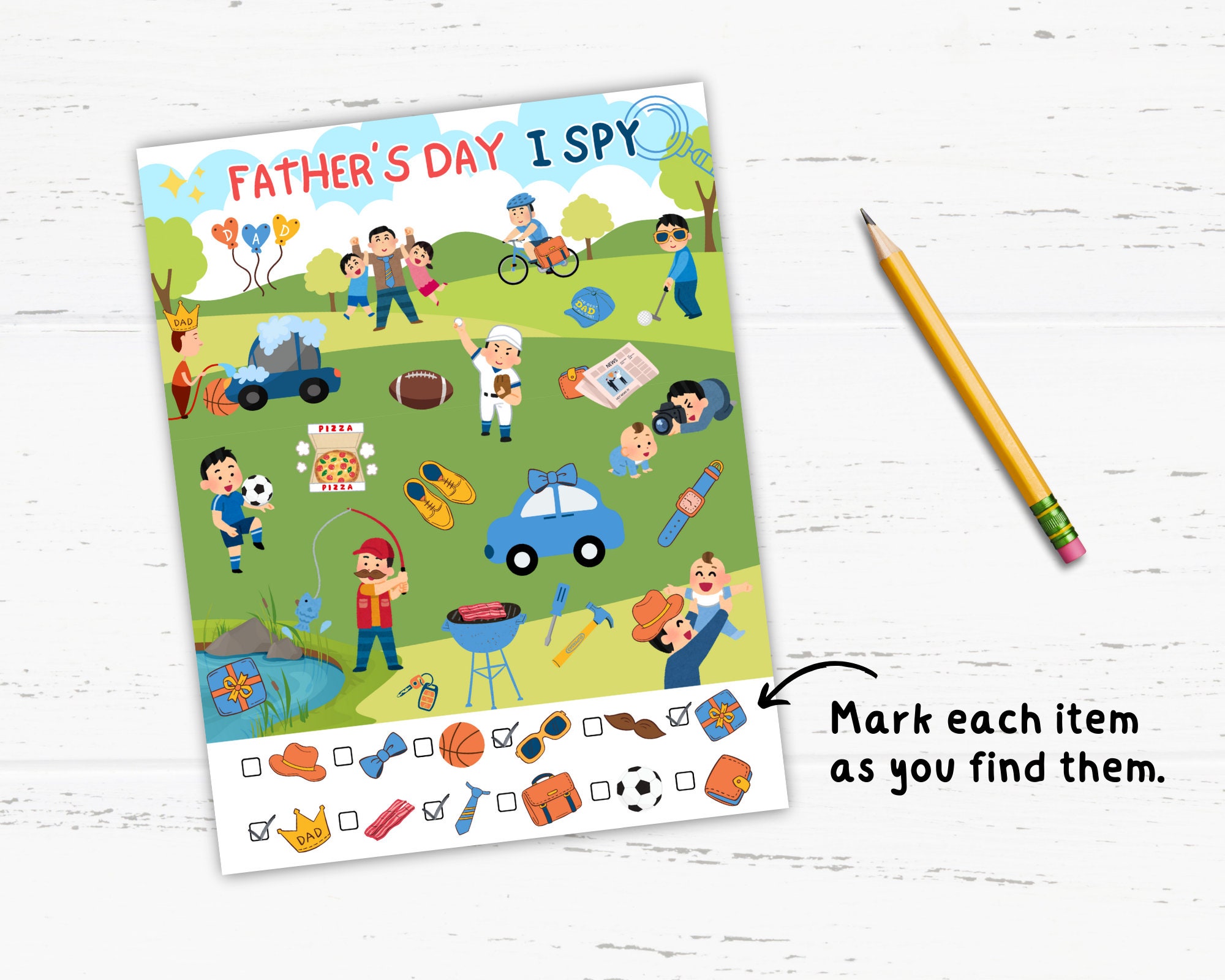Father's Day I Spy Game Printable, Father's Day Search and Find ...