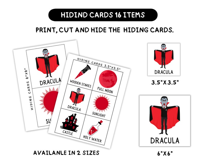 Vampire Scavenger Hunt Game Printable, Halloween Scavenger Hunt ...