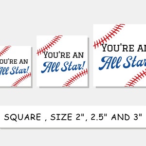 You're an All Star Baseball Tags Printable, Baseball Cookie Tag ...