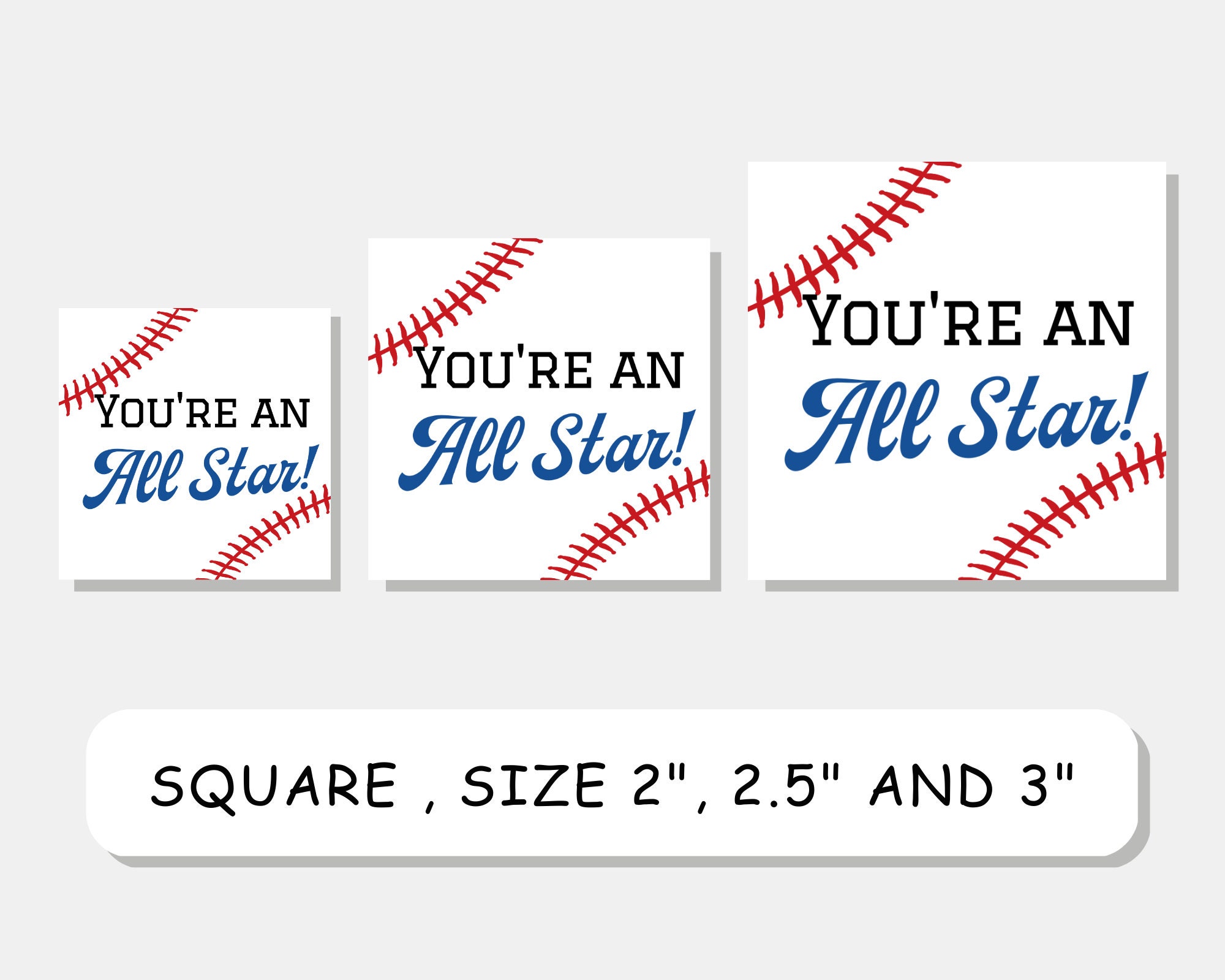 You're an All Star Baseball Tags Printable, Baseball Cookie Tag ...
