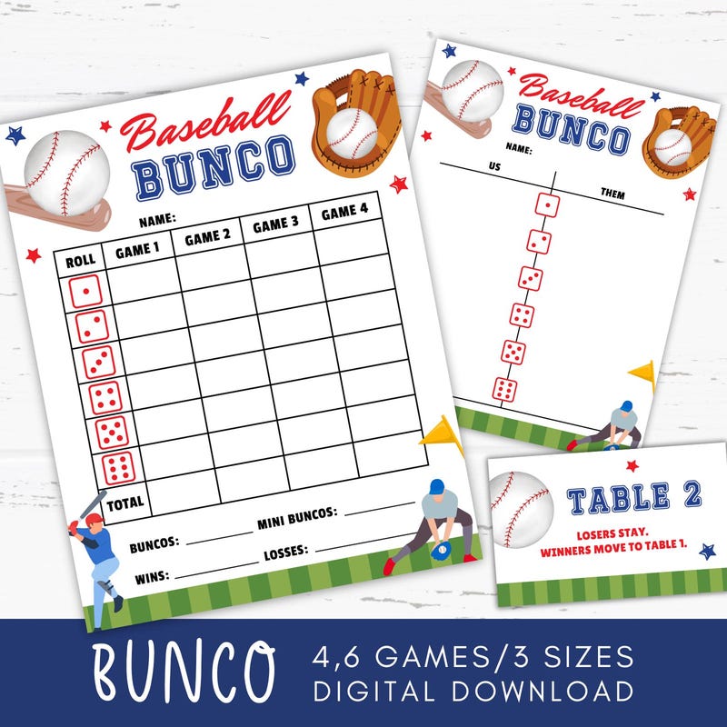 Baseball score sheet - Etsy México