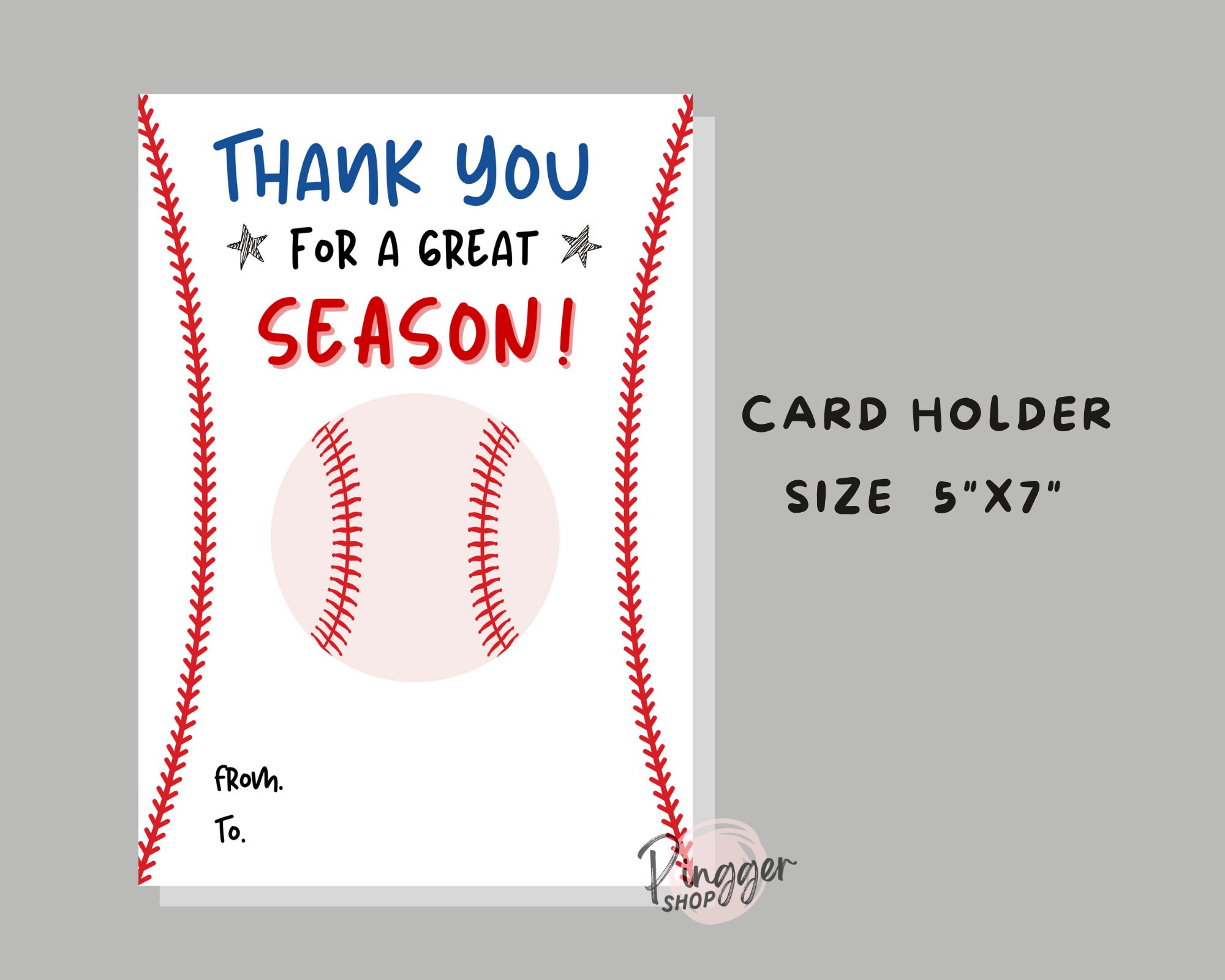 Baseball Coach Gift Card Holder, Baseball Coach Thank You Card, Thank ...