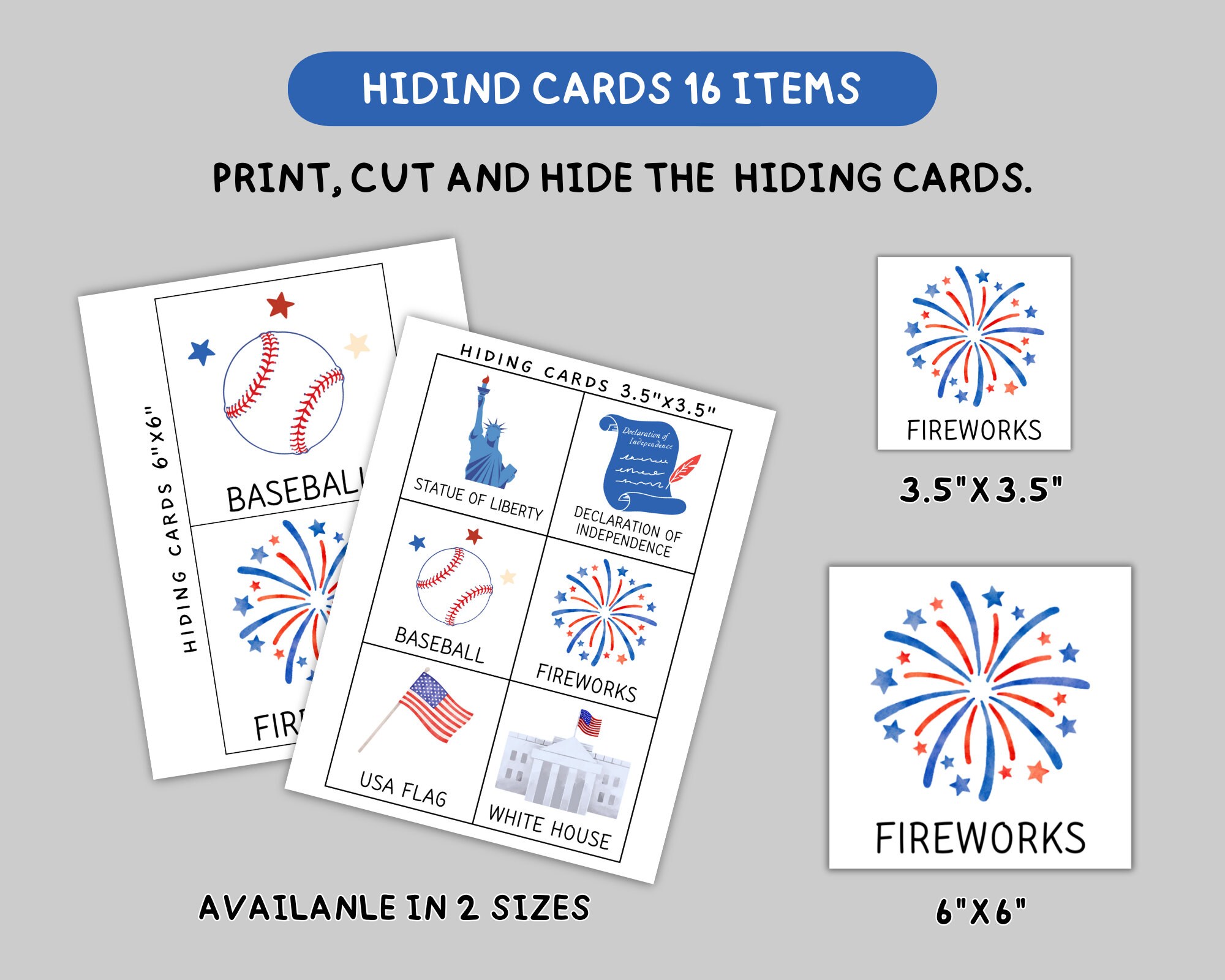 4th of July Scavenger Hunt Printable, 4th of July Party Games, Fourth ...