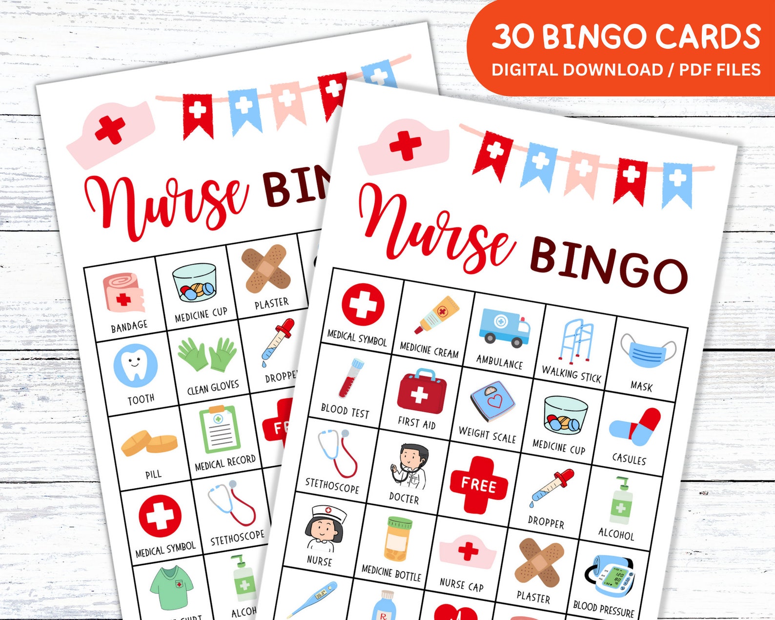 Nurse Bingo Cards Printable, Medical Bingo, Doctor Bingo, Nurse Games ...