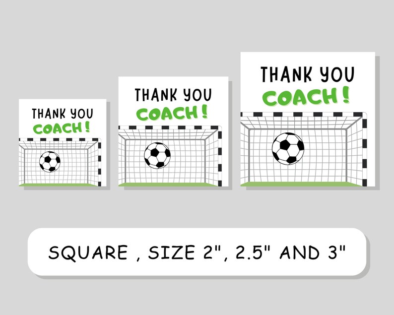 Soccer Coach Appreciation Gift Tags Printable, Soccer End of Season ...
