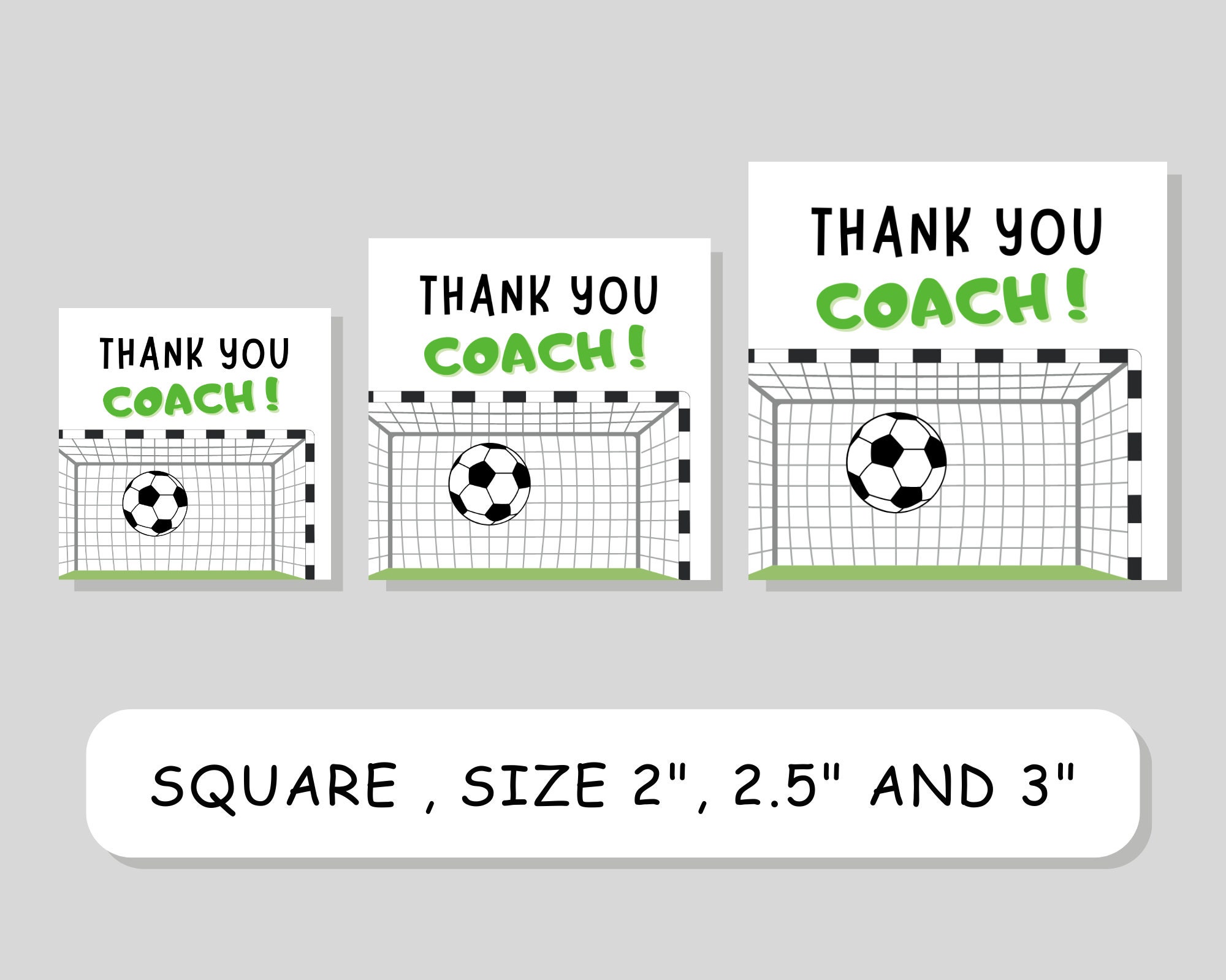 Soccer Coach Appreciation Gift Tags Printable, Soccer End of Season ...