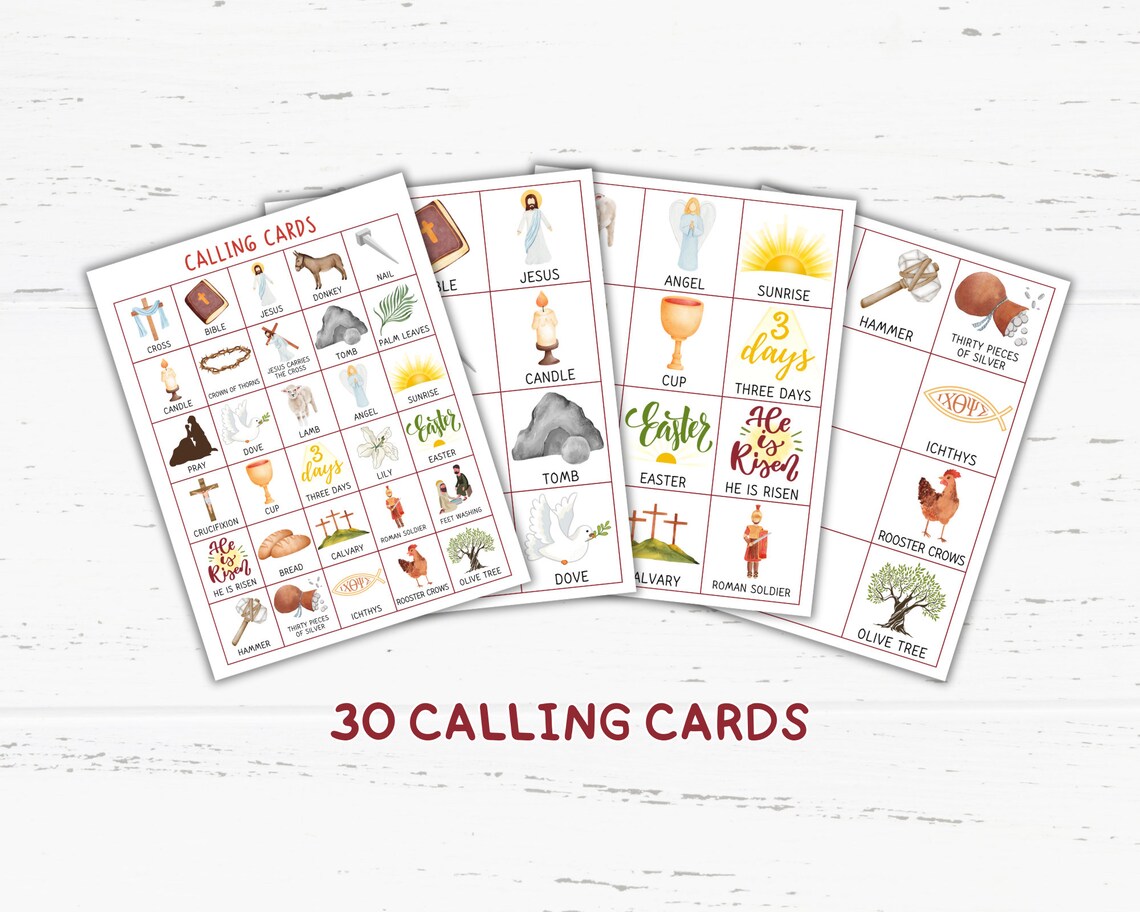 Resurrection Bingo Cards Printable, Resurrection Games, Resurrection ...