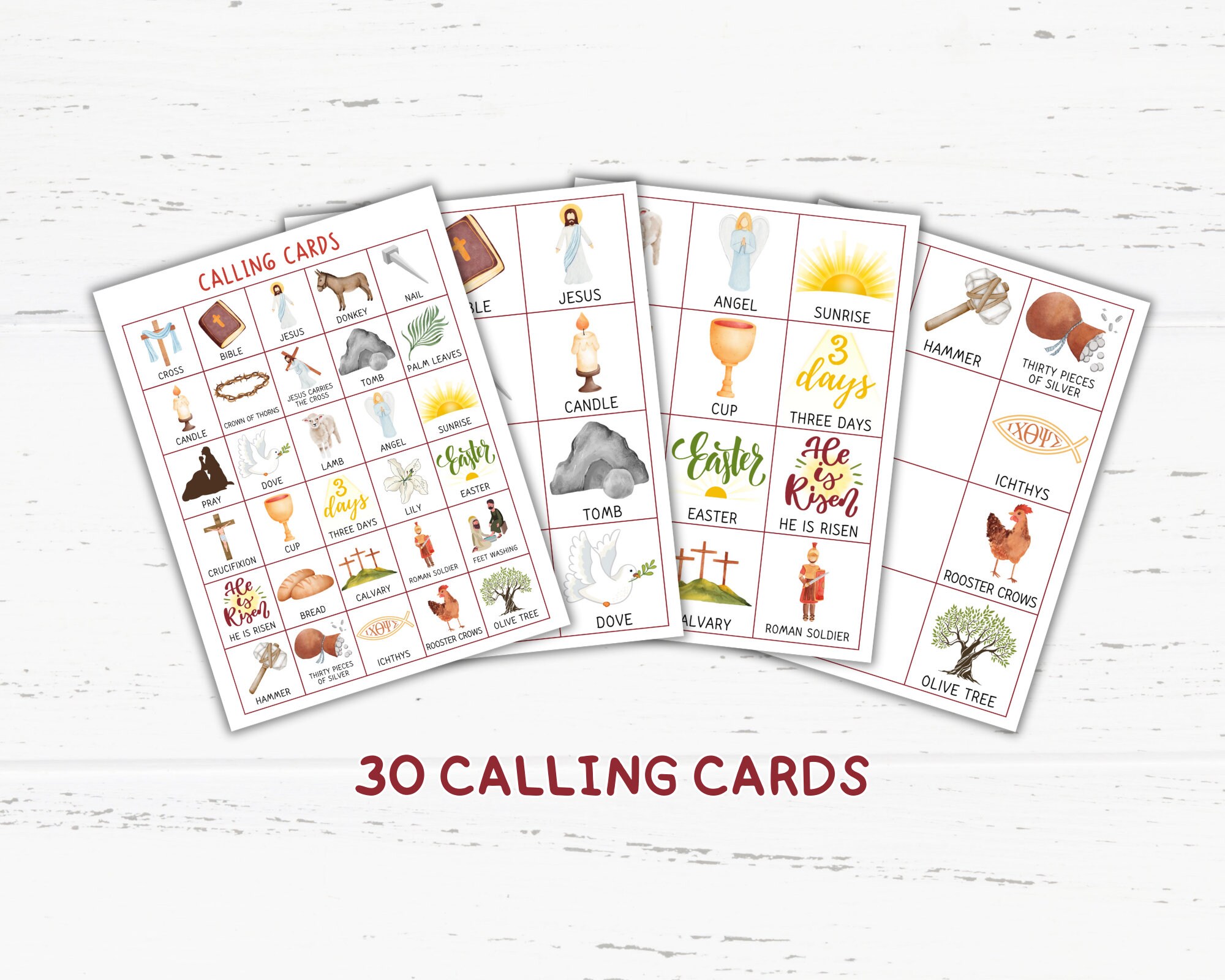 Resurrection Bingo Cards Printable, Resurrection Games, Resurrection ...