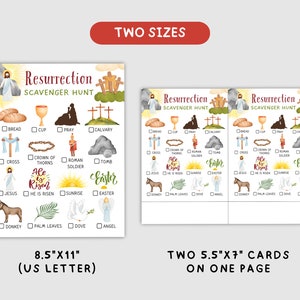 Resurrection Scavenger Hunt for Church Printable, Resurrection ...