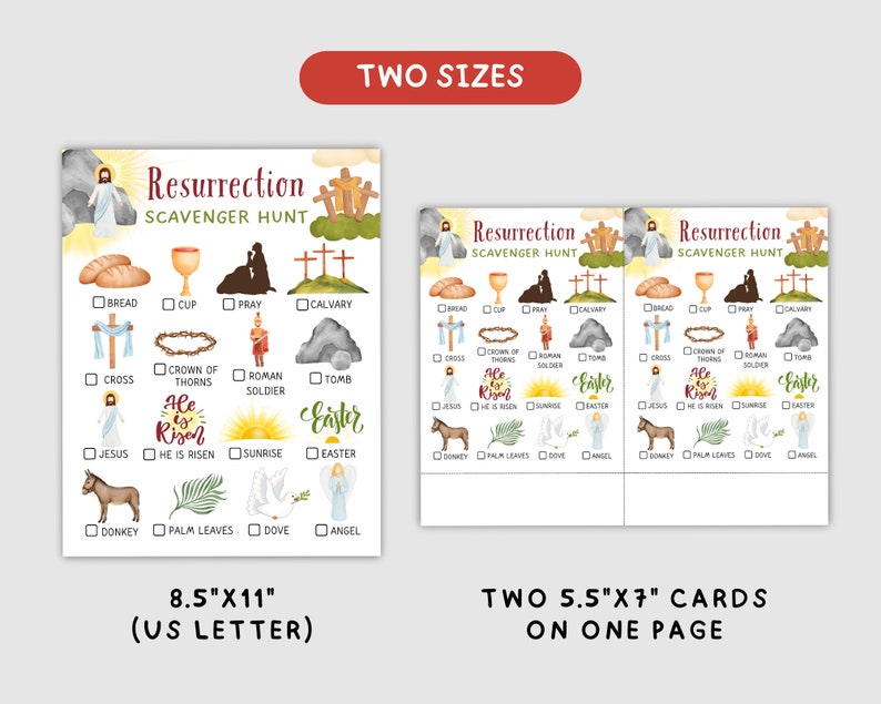 Resurrection Scavenger Hunt for Church Printable, Resurrection ...