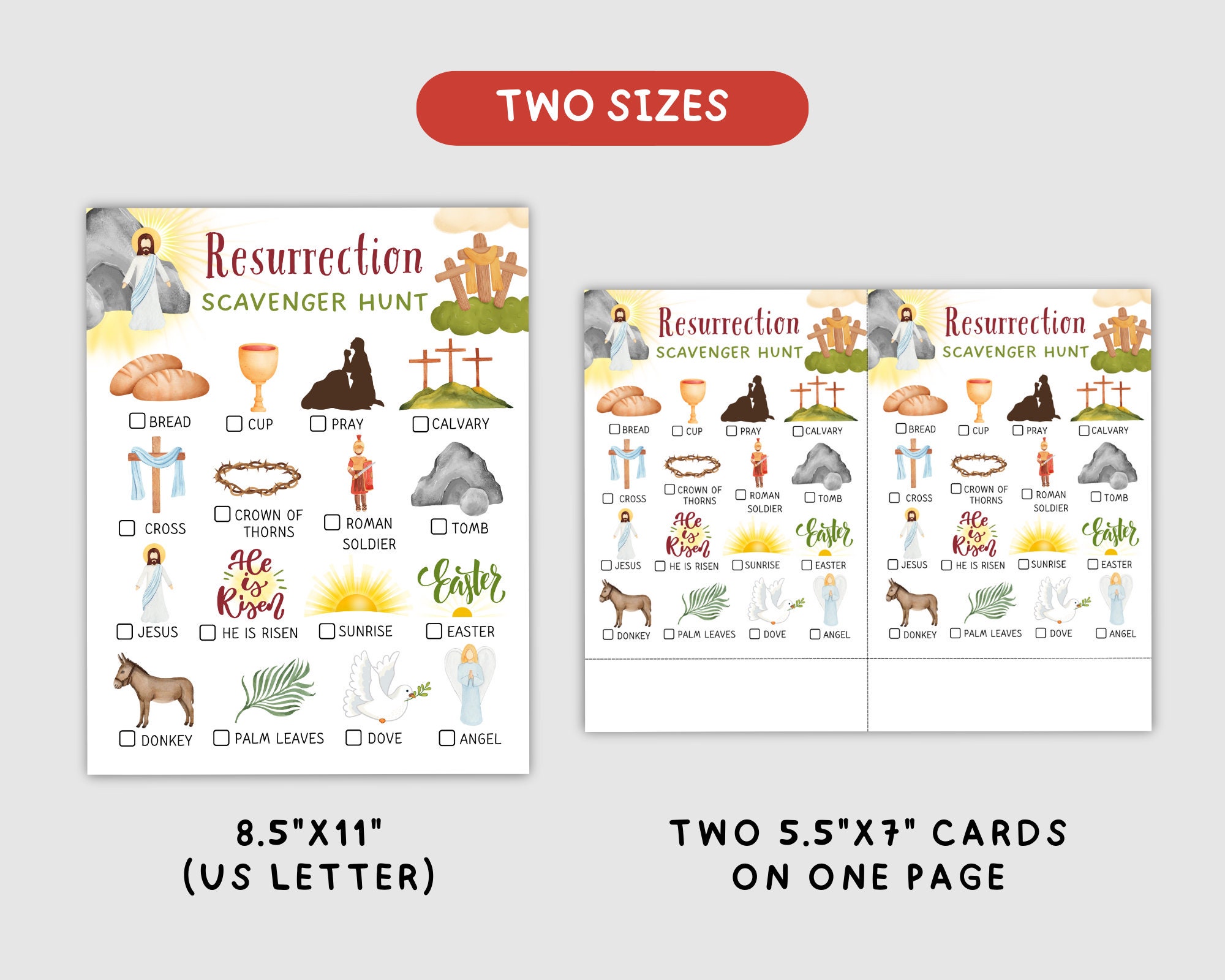 Resurrection Scavenger Hunt for Church Printable, Resurrection ...