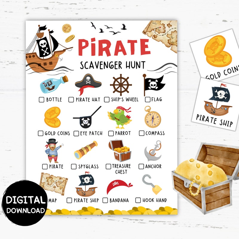 Pirate Treasure Hunt - Etsy
