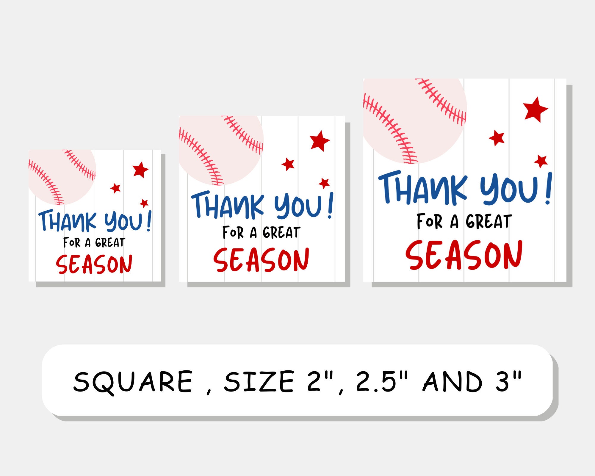 Thank You for A Great Season Baseball, Baseball Cookie Tag, Baseball ...