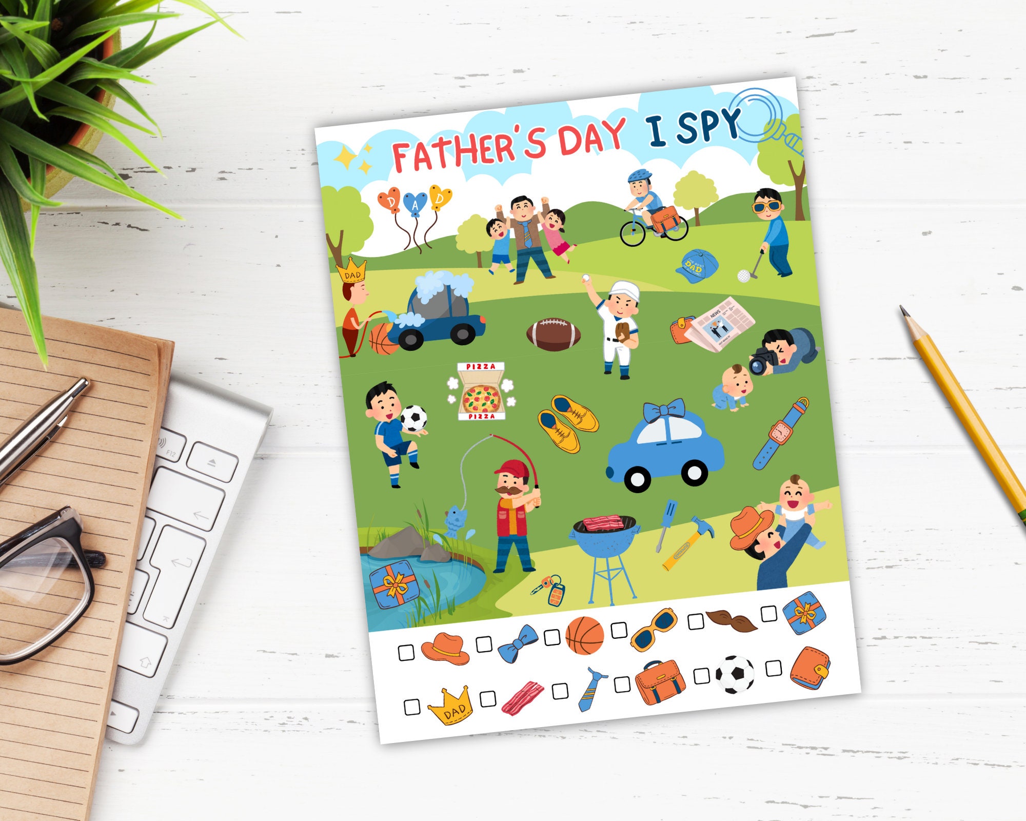 Father's Day I Spy Game Printable, Father's Day Search and Find ...