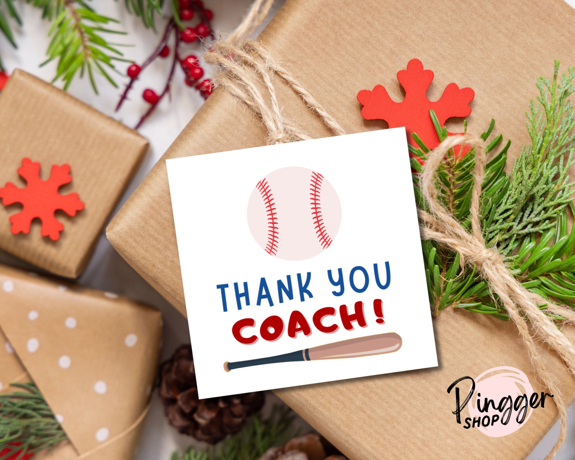 Baseball Coach Thank You Tags Printable, Baseball Thank You Tags, Coach ...