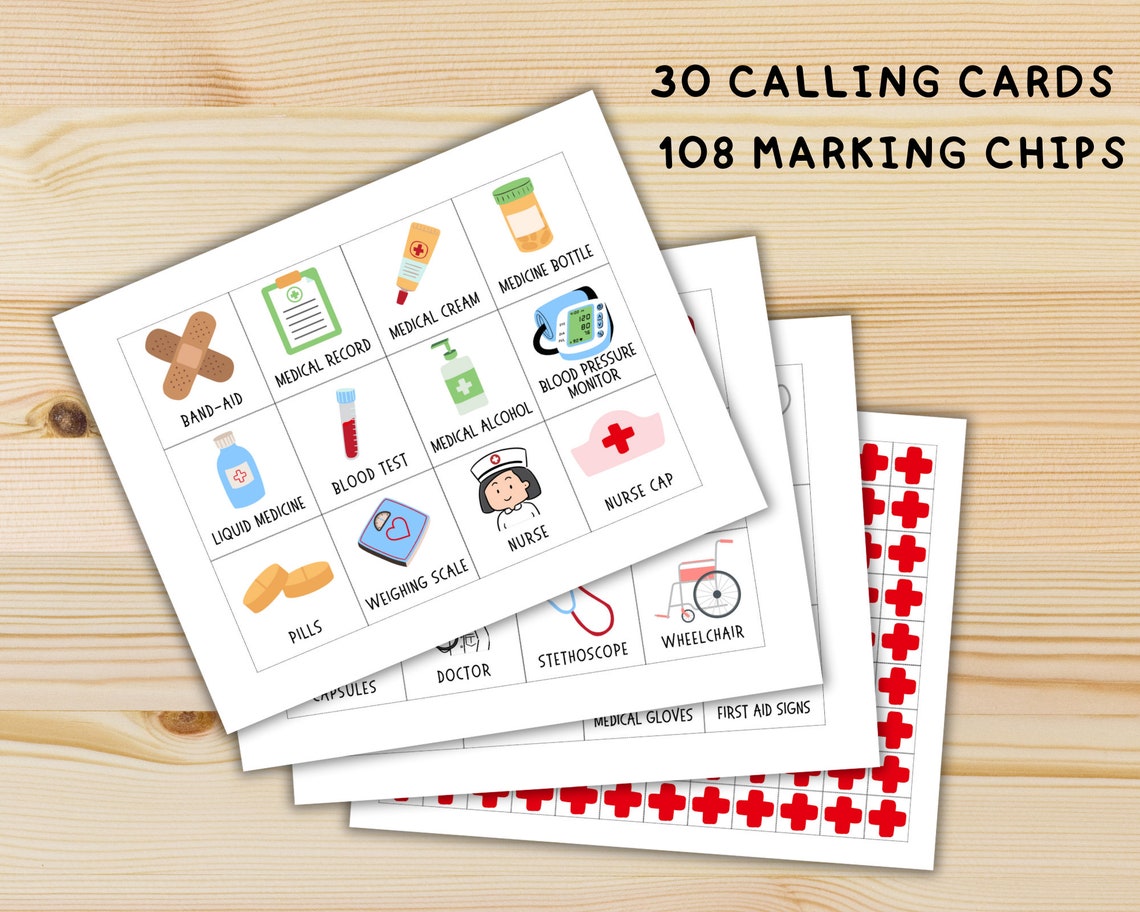 Nurse Bingo Cards Printable, Medical Bingo, Doctor Bingo, Nurse Games ...