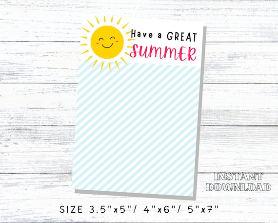 Have A Great Summer Cookie Card Summer Gift Card Holder End - Etsy