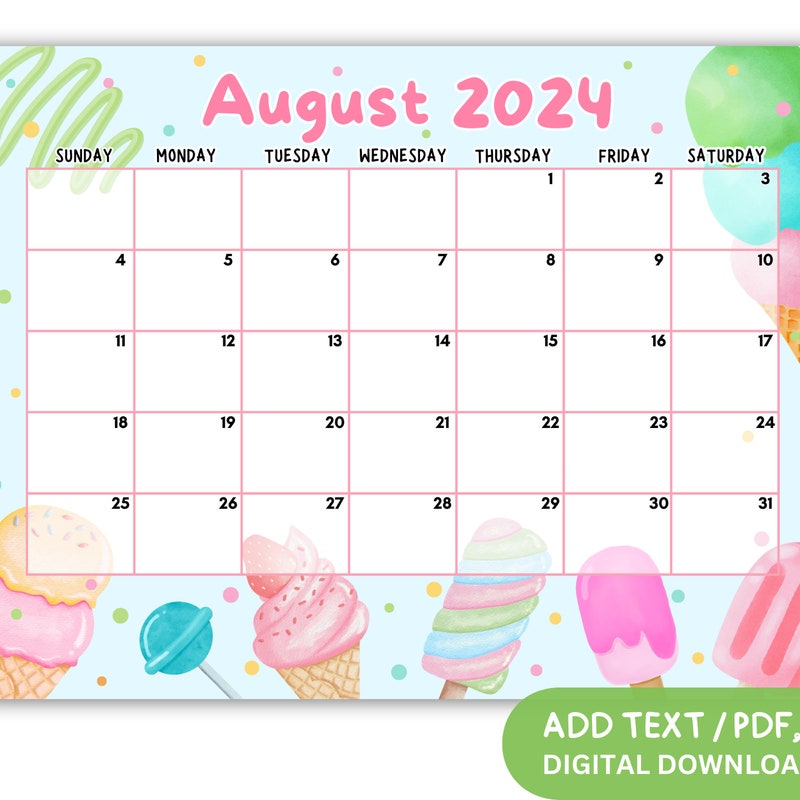 Summer 2024 Calendar - Etsy