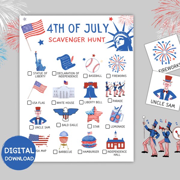 4th of July Scavenger Hunts - Etsy