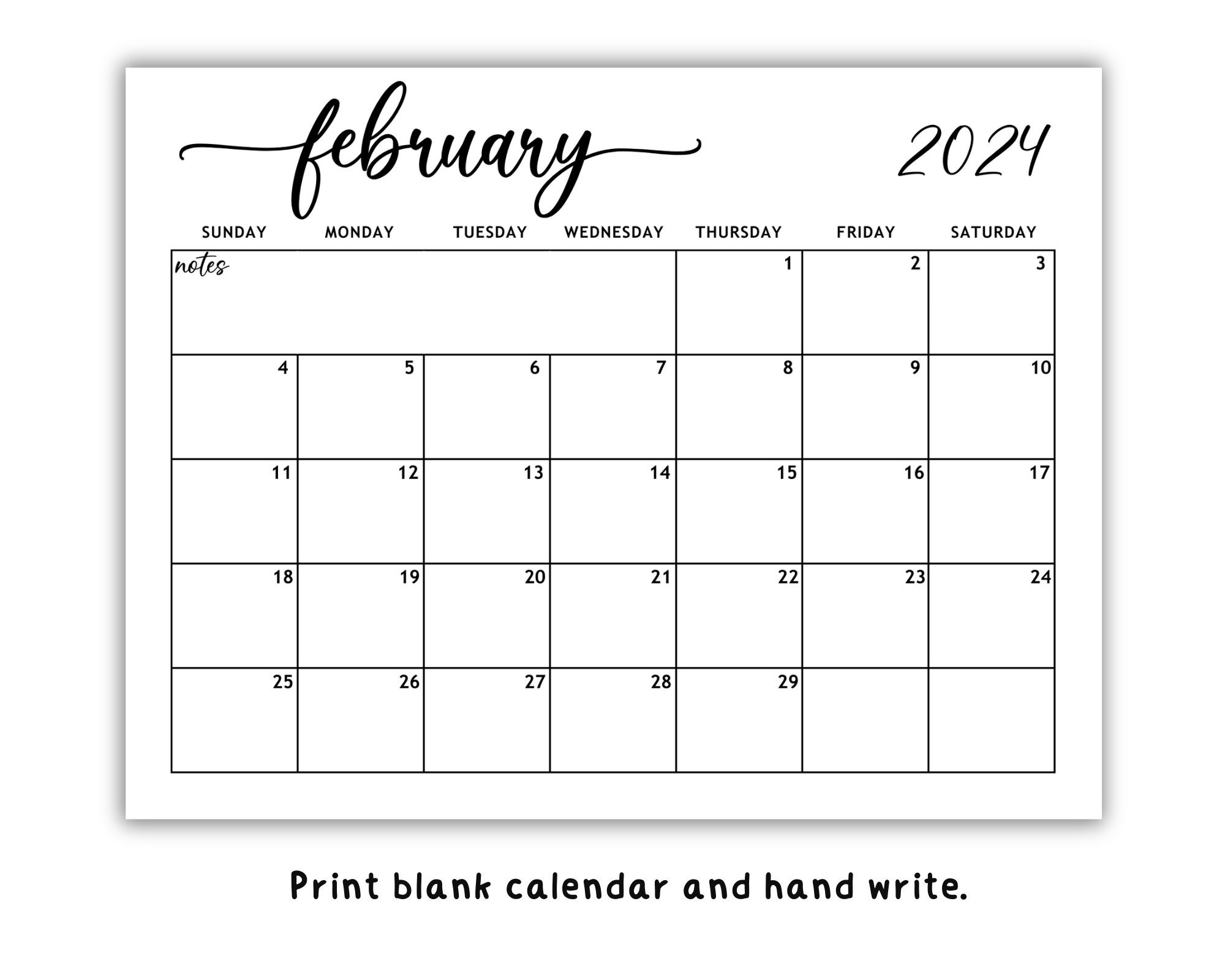 Editable Calendar 2024 Printable, 2024 Monthly Calendar PDF, 2024 ...