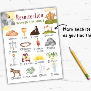 Resurrection Scavenger Hunt for Church Printable, Resurrection ...