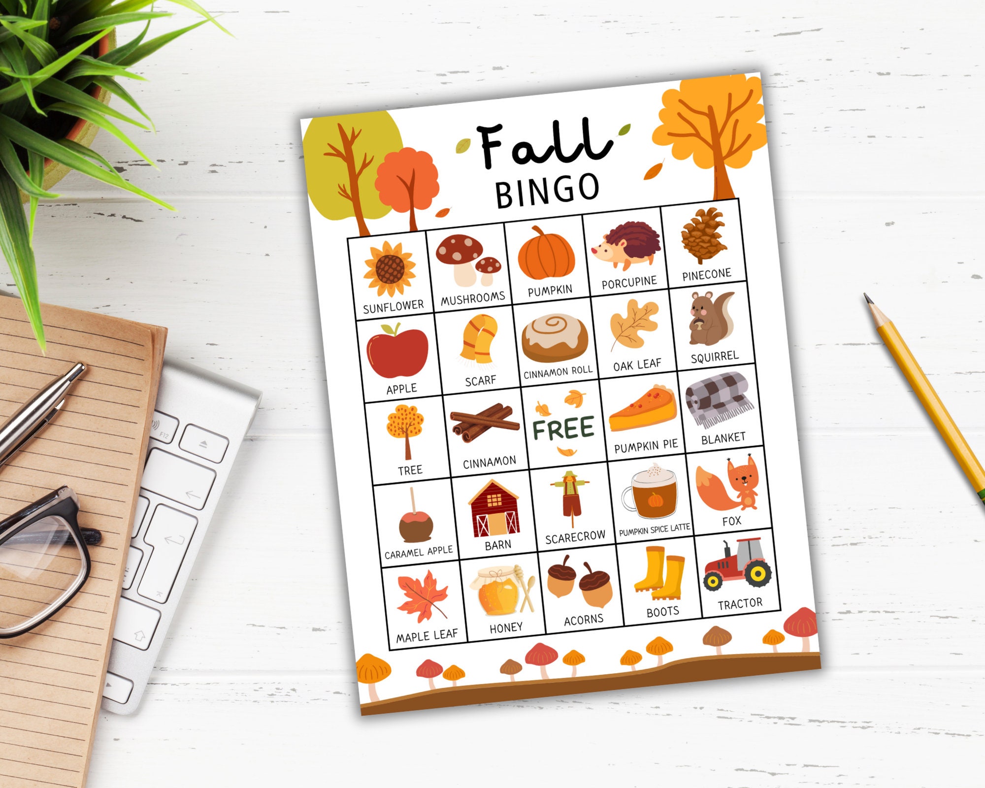 Fall Bingo Cards Printable, Fall Games Printable, Fall Activity Sheets ...